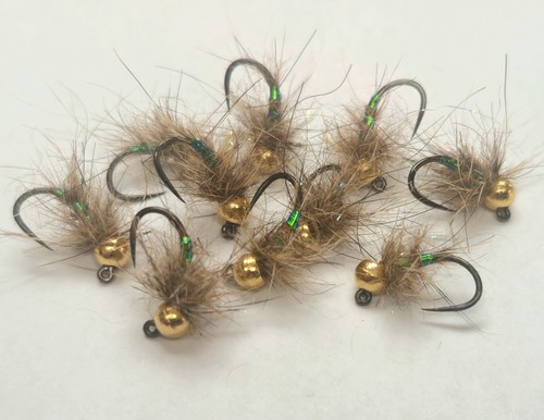 Euro Nymph Fly Trout Grayling Tungsten Bead Jig Hook Size 12 14 16 ...