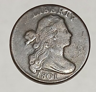 1801 DRAPED BUST LARGE CENT FULL DATE AND FULL LIBERTY (FINE DETAILS ...