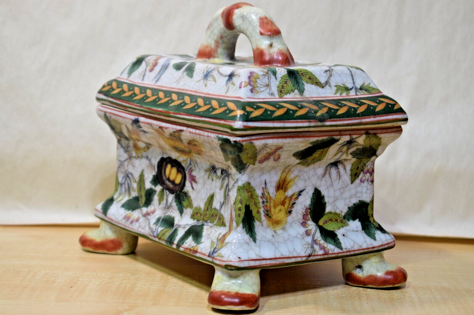 Covered Ceramic Box with Antiqued Look | eBay