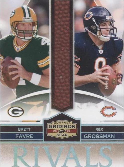 2007 Donruss Gridiron Gear - Rivals Brett Favre, Rex Grossman #R-6 ...