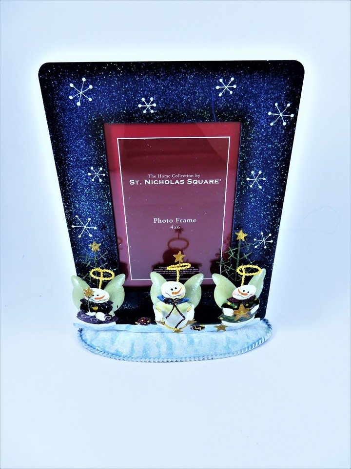 Tin Photo Frame St. Nicholas Square Winter Theme For 4X6 Picture ...