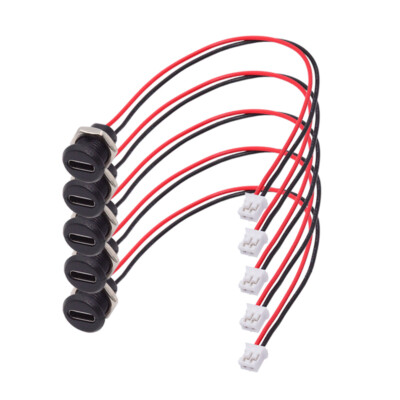 CY 5pcs DIY OEM USB C Panel Mount Type C Female Socket to 2Pin Header ...