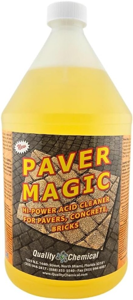 128 OZ Paver Magic High Power Concrete Brick Paver Cleaner Outdoor ...