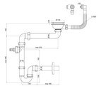 Single Space Saving Kitchen Sink Drain Waste P-Trap Set 115mm Dish ...