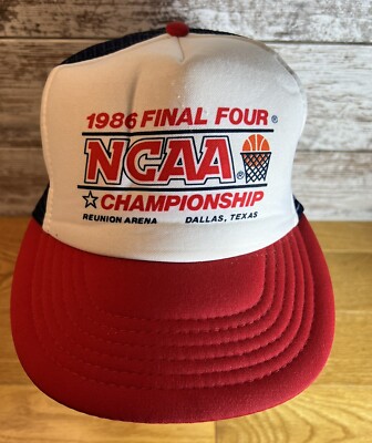 1986 NCAA Final Four Mesh Snapback Trucker Hat Cap Louisville Duke ...