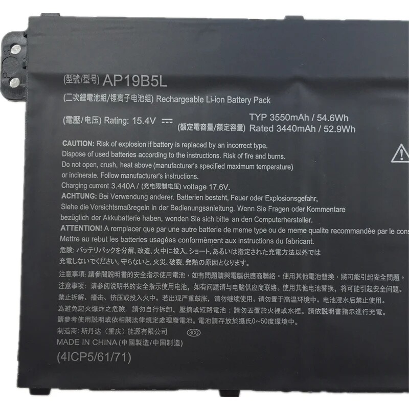 New AP19B5L Battery for Acer Aspire 5 A515-43 Series SP314-21N-R5FR OEM ...