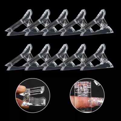 20 PCS Nail Tips Clip Quick Building Poly Builder Gel DIY Extension ...