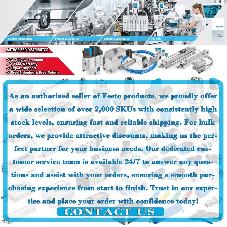 US FREE TAX New Festo DSBC-50-125-PPVA-N3 1366953 Cylinder ...