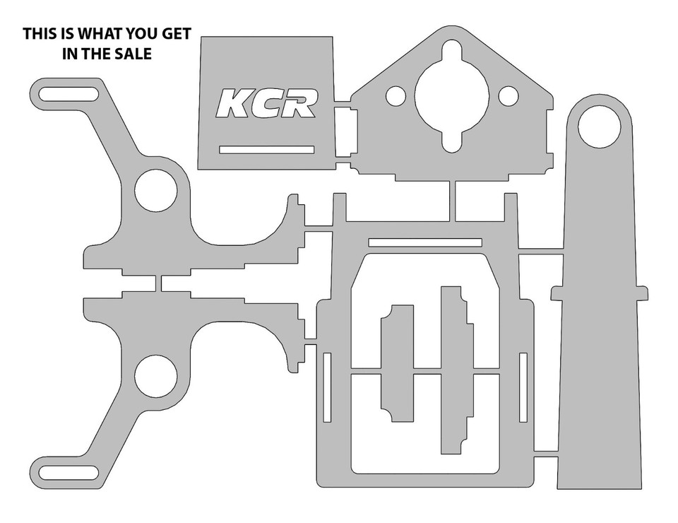 1/24 Slot Car Dragster Stainless Steel Chassis Kit - KC Racing (KCR-3SS ...