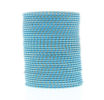 Indian Bangles, Metal Plain (dotted) Size (2x6) BABY BLUE- 2 Hand ...