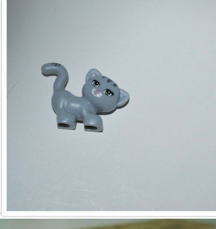 Lego Minifigure Pet Animal Grey Cat Kitten (with stripes) 1.5cm Minifig ...