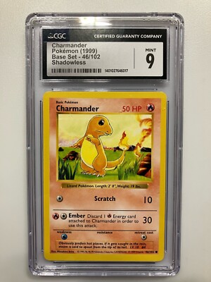 Charmander 46/102 Base Set Shadowless CGC 9 Pokemon | eBay