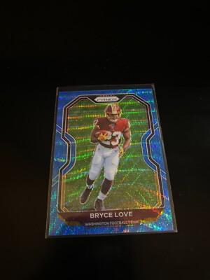 Bryce Love 2020 Panini Prizm Blue Wave Prizm /199 Commanders 180 | eBay