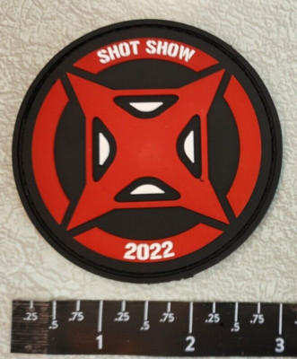 VERTX STAR "SHOT SHOW 2022" LOGO PATCH PVC HOOK/LOOP BACKING RED STAR ...