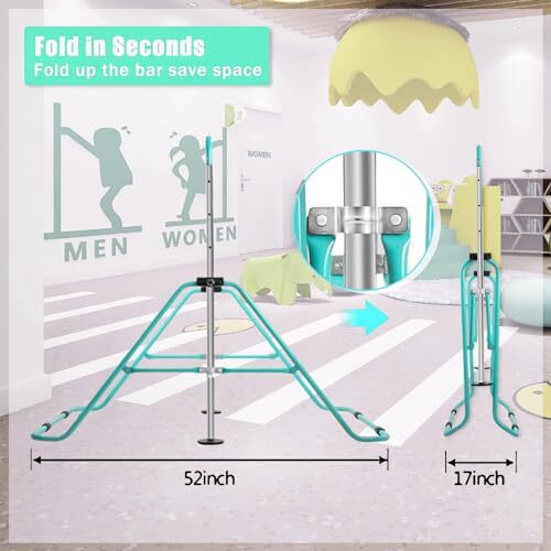 Expandable Gymnastics Bar, Folding Horizontal Kip Bars Junior Premium ...