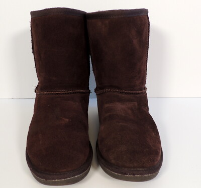 Tamarac Sherpa Boots Womens 7 Brown Suede Genuine Lambs Wool Lined | eBay