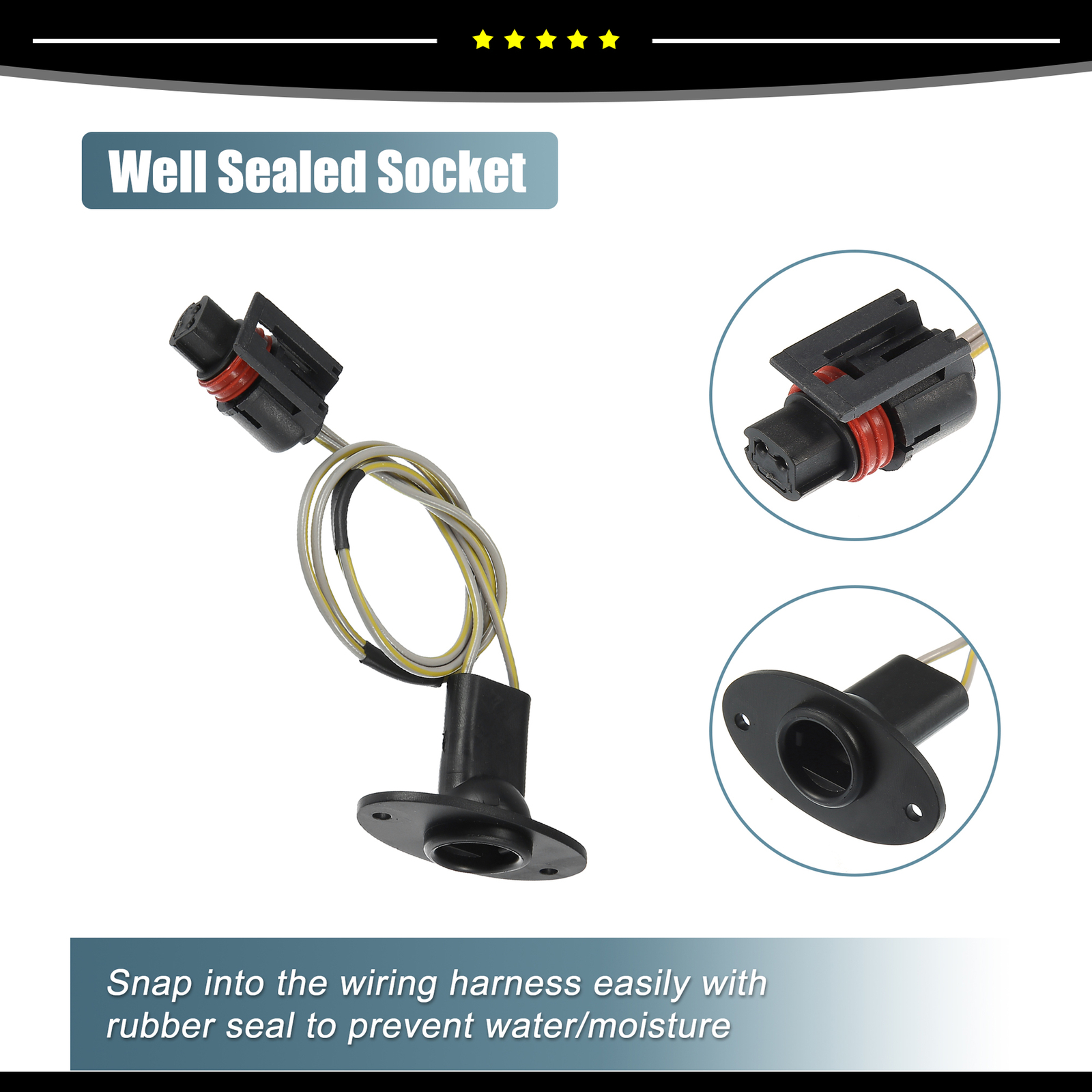 Piece of 2 License Plate Light Wiring Harness Socket 5179988AB for ...