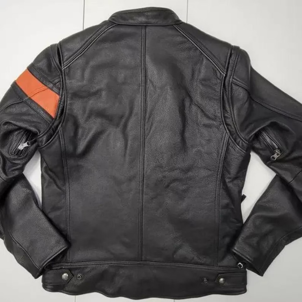 Harley-Davidson Men's Black Hwy-100 Design Biker Jacket Genuine Cowhide ...