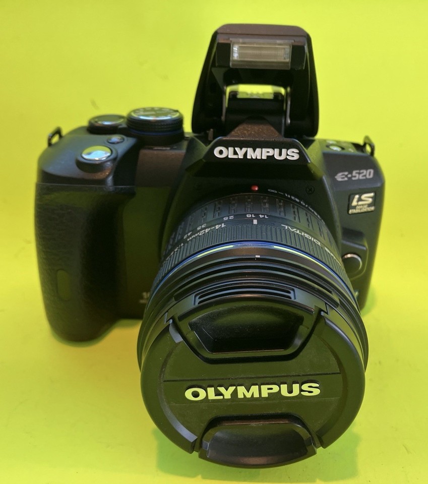 Olympus EVOLT E-520 10MP DSLR Camera with 14-42mm Lens Black- TESTED ...