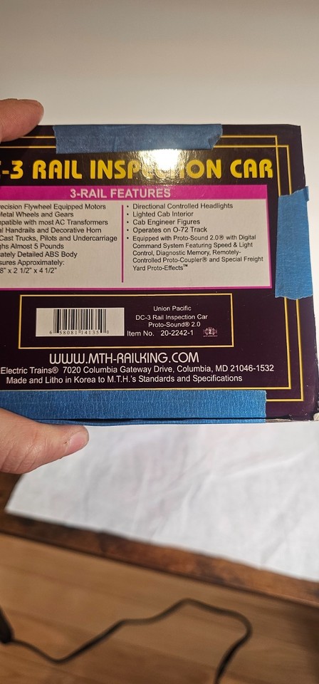 MTH O Union Pacific DC-3 Inspection Car 20-2242-1 - Parts - READ ~ TS ...