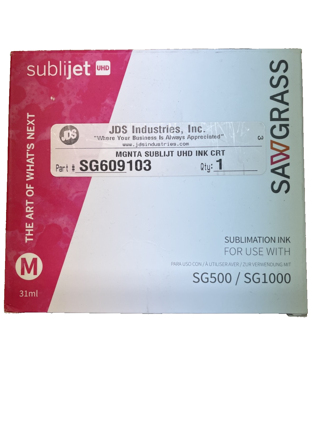 Sawgrass SubliJet UHD Sublimation Ink Cartridge for SG500/SG1000 ...