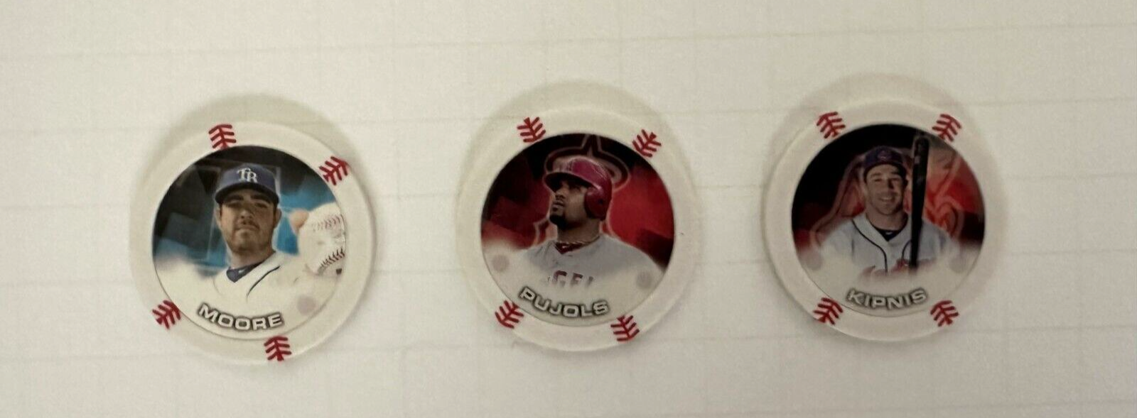 2014 Topps Poker Chip Chipz Baseball Lot of 3 All Magnetic Chips Albert ...