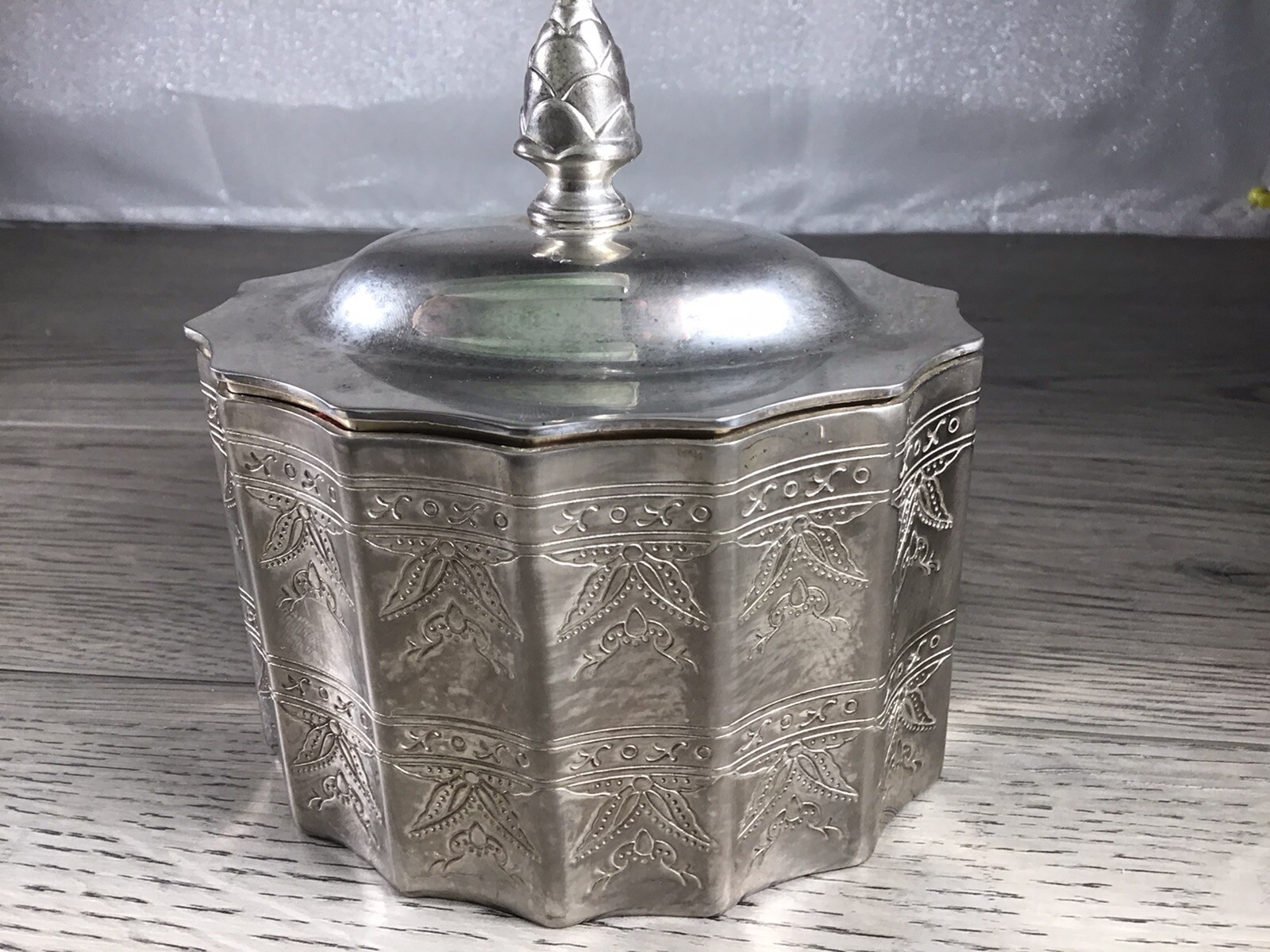 1991 Vintage Godinger Silver Trinket Box/ Red Velvet Liner | eBay