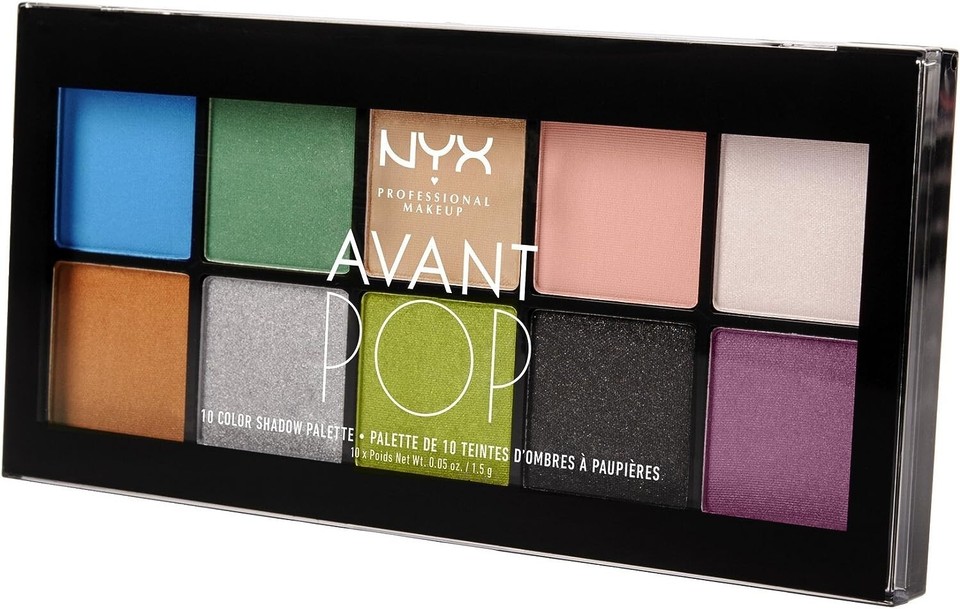 NYX Professional Makeup AVANT POP 10 Colour Eyeshadow Palette ART THROB ...