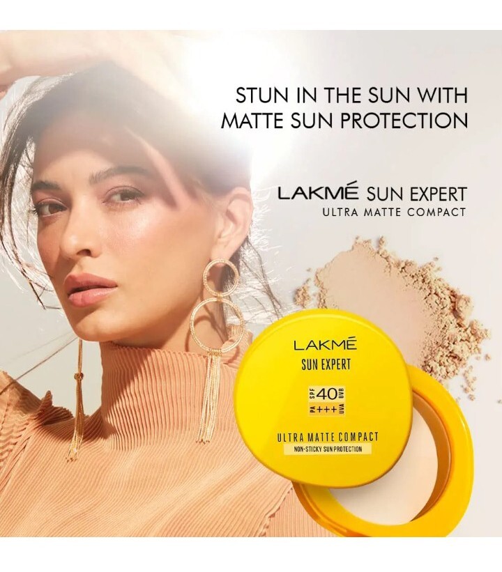 Lakme Non Sticky Sun Protection Compact (Beige 7gm) Sun Expert SPF- 40 ...