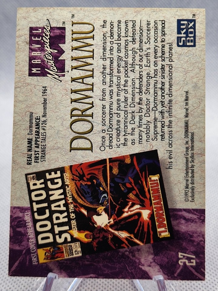 Dormammu/ 1992 Marvel Masterpieces BASE Trading Card #27- Art by JOE ...