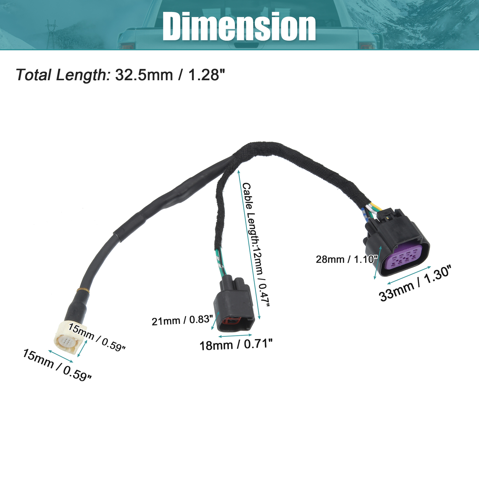 Pack of 1 For Dodge For Ram 1500 2500 350 Rear Camera Wiring Harness ...