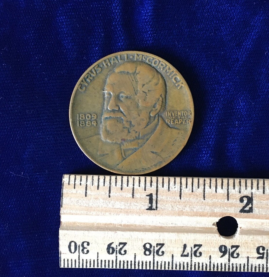1931 Cyrus Hall McCormick Reaper Inventor International Harvester Token ...