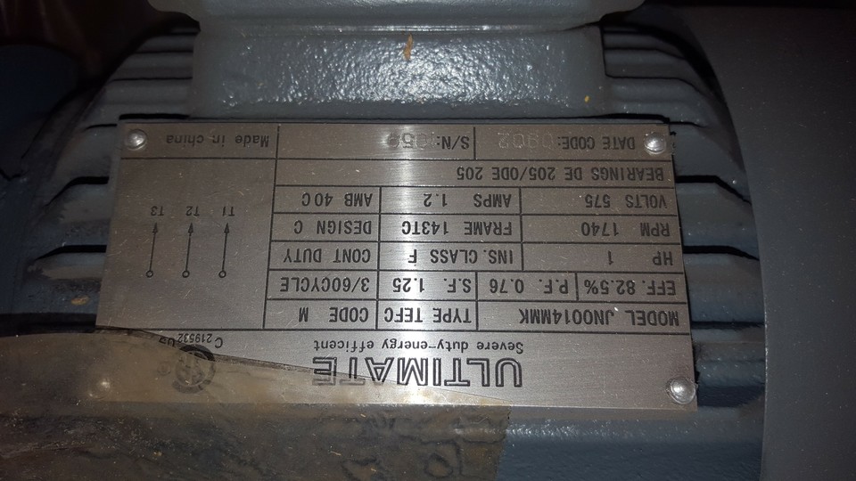 ULTIMATE 1HP AC Motor 575V 143TC Frame 143TC 3HP TEFC - NEW IN BOX | eBay