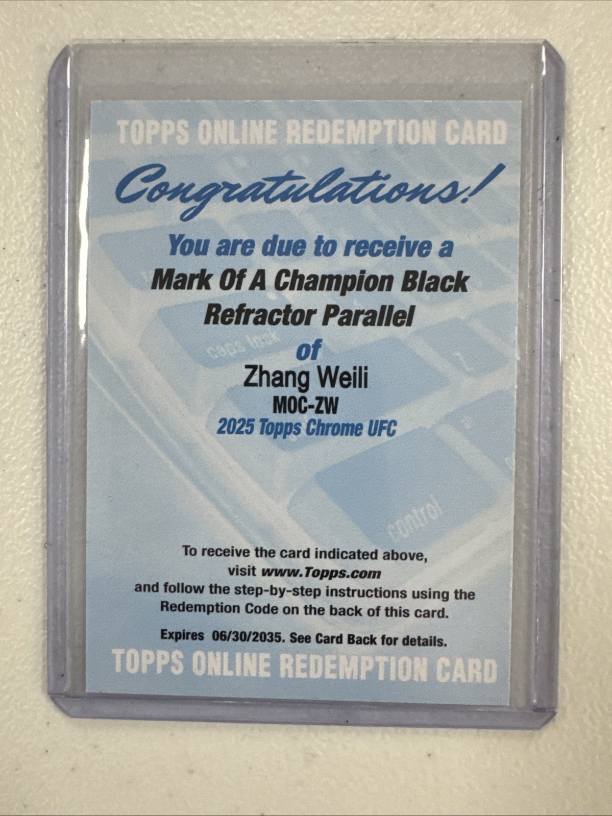 2025 Topps Chrome Mark Champion Black Refractor /10 Auto Zhang Weili ...