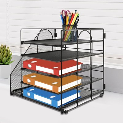 Maganize File Holder 5-Tier Desk Organizer Letter Tray Organizer ...