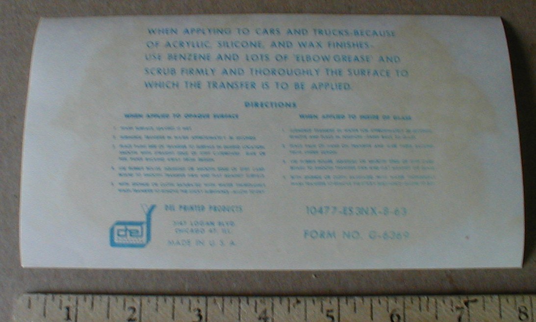 Gabriel Shocks Hot Rod vtg 1960's checkered flag drag racing decal ...