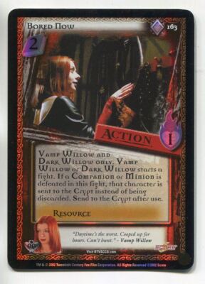Buffy TVS CCG Unlimited Class Of 99 Rare Foil Card #163 Bored Now | eBay UK