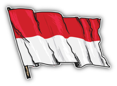 Monaco Flag Sketch Car Bumper Sticker Decal | eBay