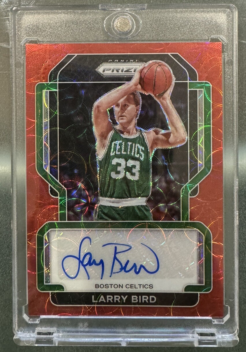 2021-22 Panini Prizm Signatures Larry Bird Choice Prizm Auto Celtics ...