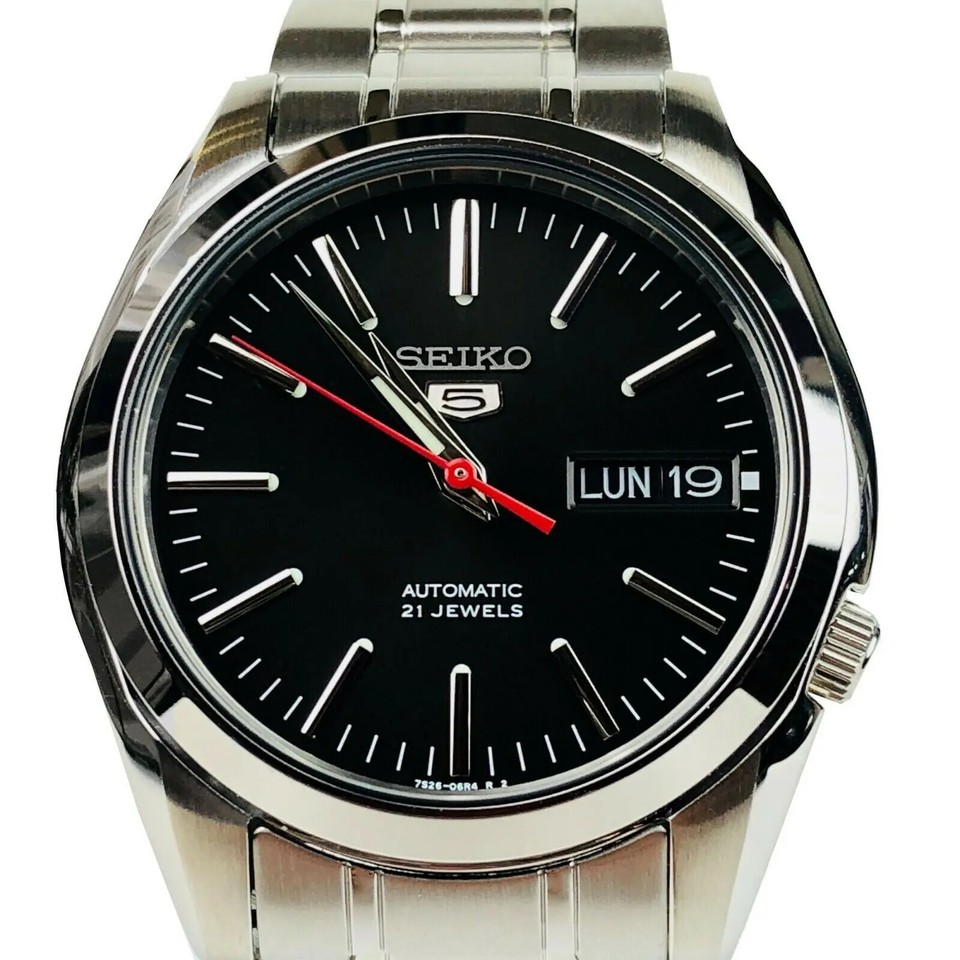 Seiko 5 Automatic Black Dial Stainless Steel Men’s Watch SNKL45K1 RRP£ ...