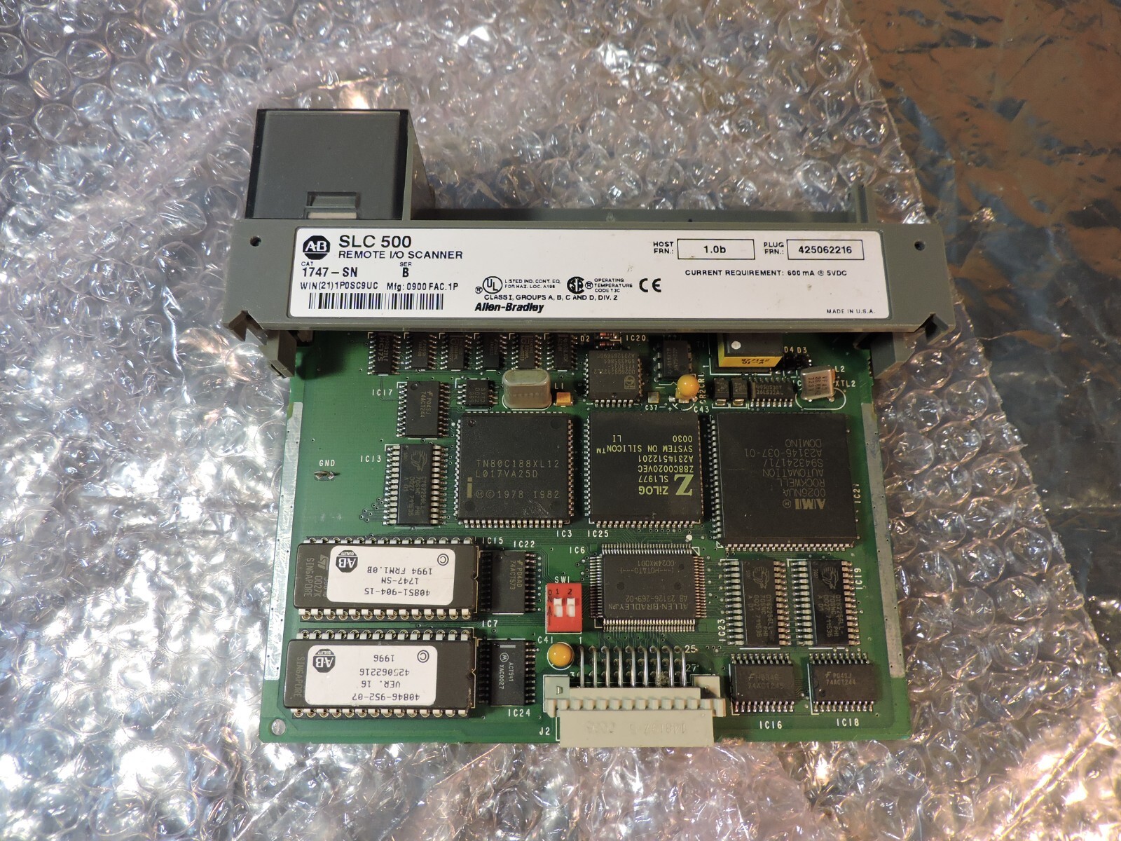 Allen Bradley 1747-SN Remote I/O Scanner Module SER B FRN 1.0b Parts or ...