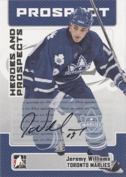 2006-07 In the Game Heroes and Prospects - Autographs Jeremy Williams # ...