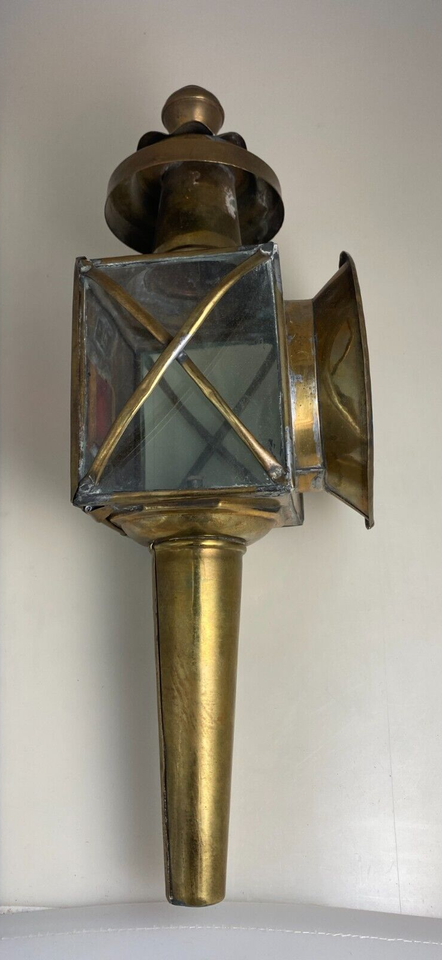 Antique Buggy Carriage Coach Lantern Candle Lamp Iron Brass | eBay