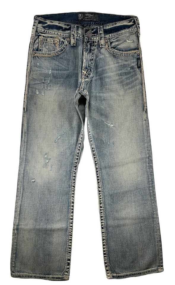 Silver Jeans Mid Rise Zac Relaxed Straight Leg Men's 30 32 33 40 42 ...