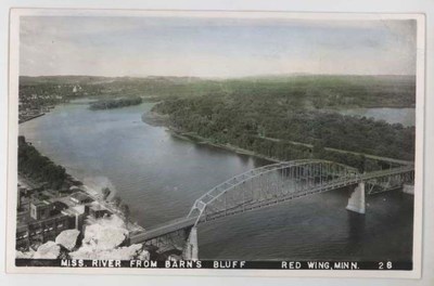 River Barns Bluff Red Wing MN Hand Colored RPPC | eBay