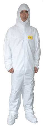 CONDOR 30C549 Coveralls,M,Wht,Microporous Film Lam,PK6 30C549 | eBay