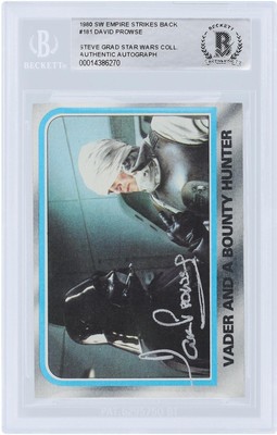 David Prowse Star Wars Signed 1980 Topps #181 BAS Card - Steve Grad ...