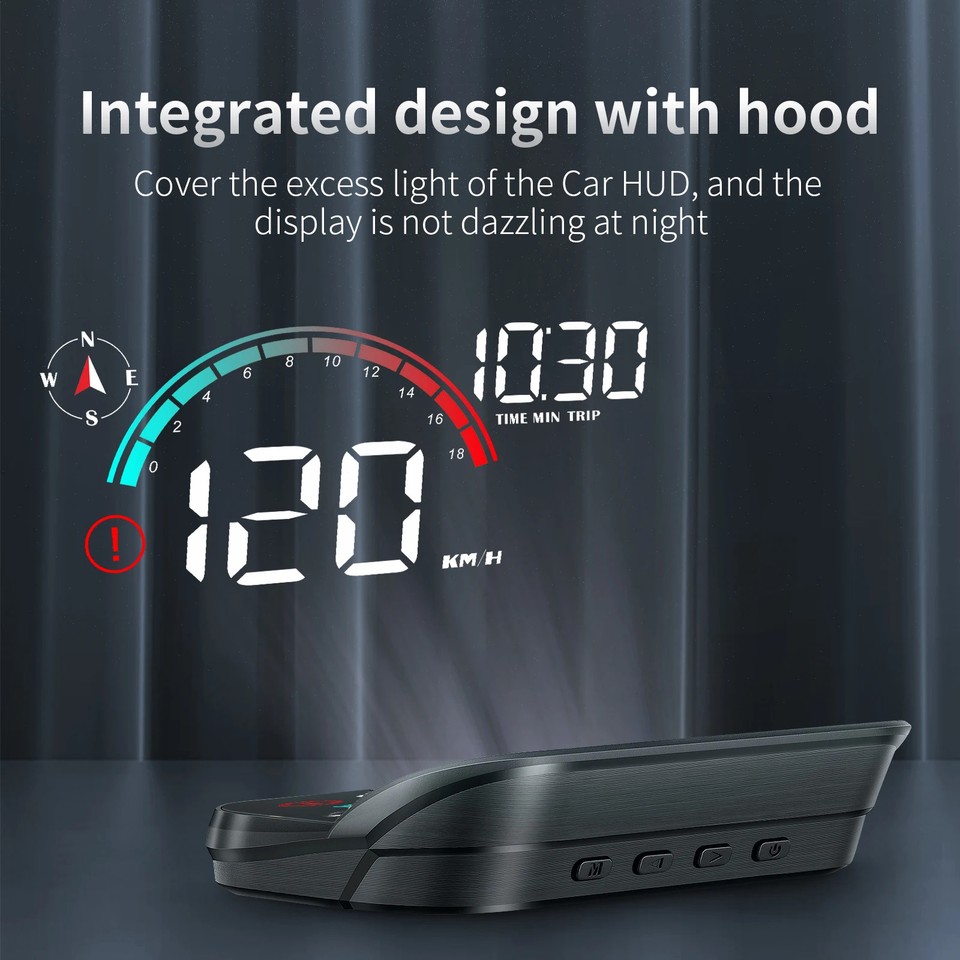Universal Car Digital GPS Speedo Speed Gauge MPH HUD Head Up Display ...