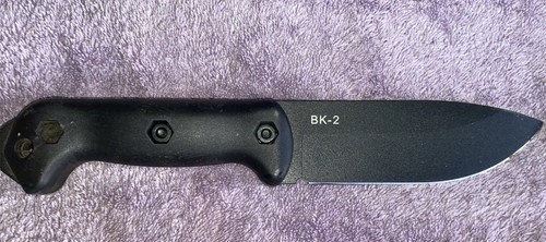 KA-BAR Becker BK2 Companion Fixed Blade Knife, Carbon Steel with Sheath ...