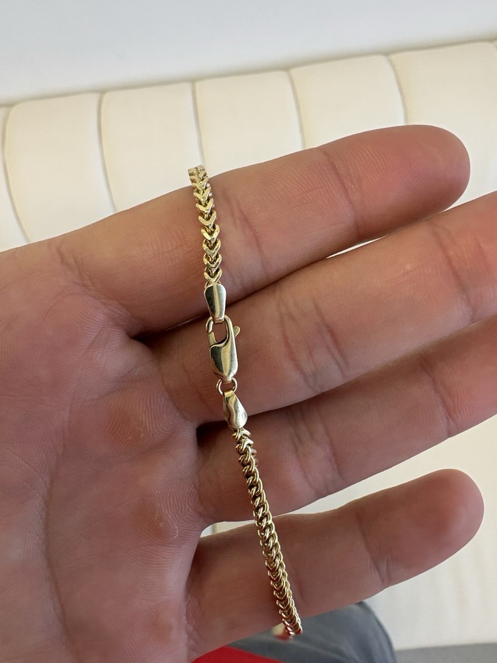 Men's Gold Herringbone Chain Necklace Lobster Clasp No Stone | eBay